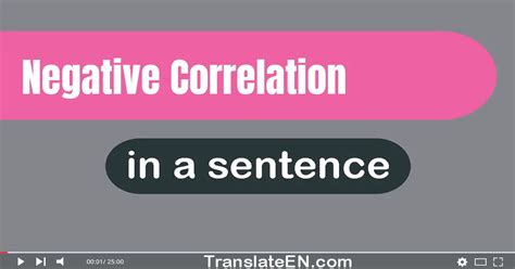 Negative Correlation In A Sentence