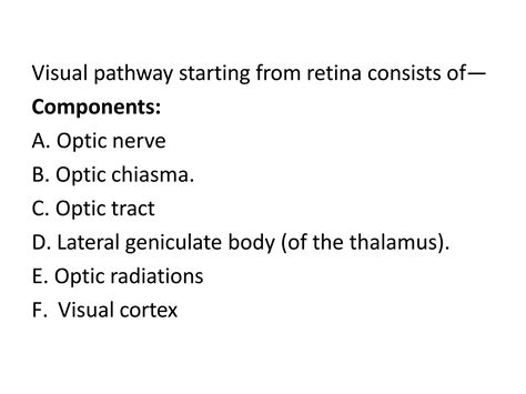 Visual Pathway And Its Lesions Pptx