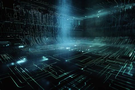 Cybersecurity And Data Protection Abstract Technology Backgrounds Ai Generated Stock