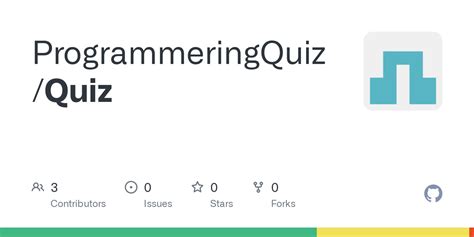 Github Programmeringquiz Quiz