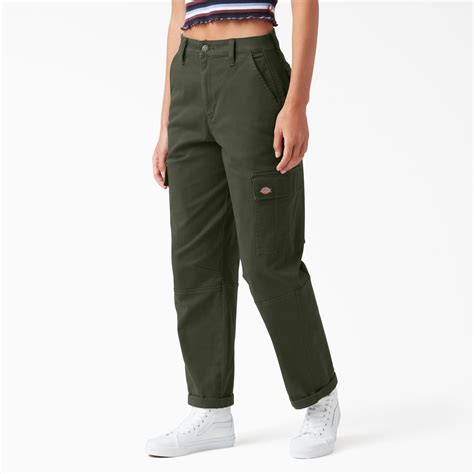 Dickies Women S Cropped Cargo Pants Olive Green Size 27 Fpr50 Artofit