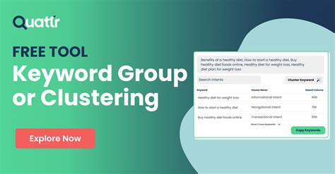 free keyword clustering tool quattr
