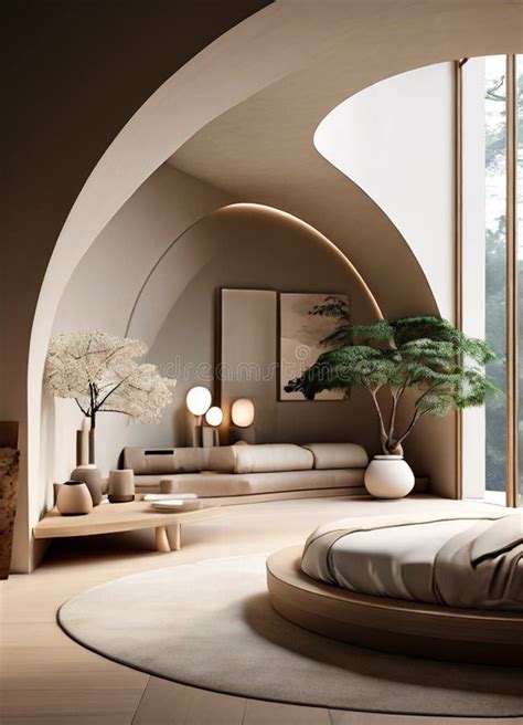 modern bedroom design the perfect blend of simplicity and nature stock