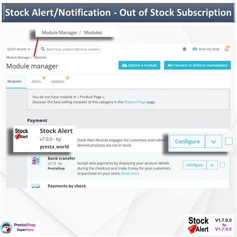 Stock Alert Notification Out Of Stock Subscription PrestaShop Addons