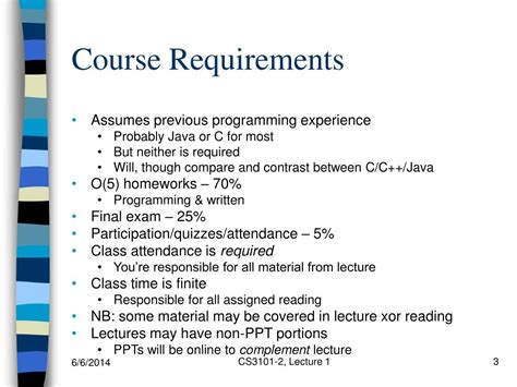 Ppt Cs3101 2 Programming Languages C Lecture 1 Powerpoint Presentation Id1300403