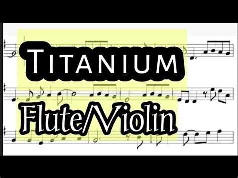 Violin Sheet Music For Titanium