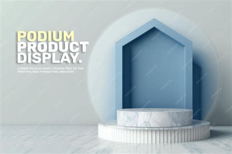 제품 디스플레이 3d 렌더링을 위한 제품 프레젠테이션 장면을 위한 최소 연단 무대 디스플레이 목업 프리미엄 Psd 파일