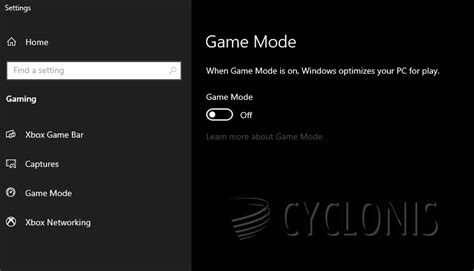 how to disable game mode on windows