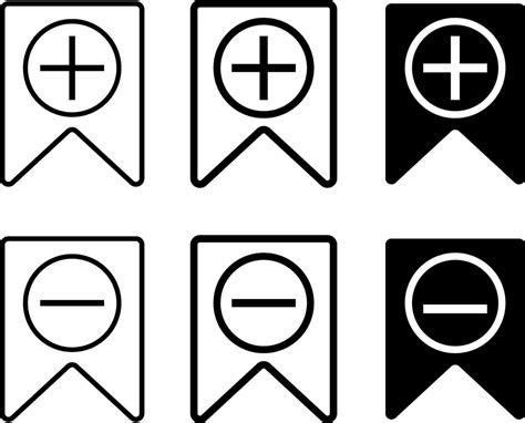 add and remove bookmark icon set collection save sign collection