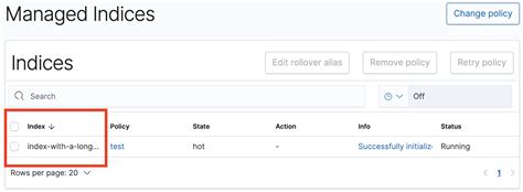 Bug Spacing On Managed Indices Page · Issue 95 · Opendistro For