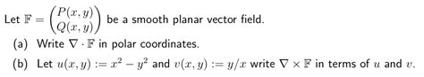solved p x y let f be a smooth planar vector field q x y
