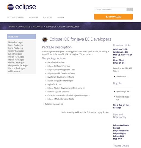 Fail Setting 이클립스eclipse 설치하기 Eclipse Java Ee Ide For Web Developers