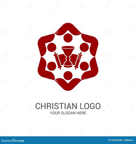 Logo Depicting Unity Community Help And Support Stock Vector Illustration Of Chalice