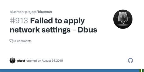Failed To Apply Network Settings Dbus · Issue 913 · Blueman Project