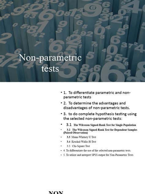 non parametric tests pdf statistics mann whitney u test