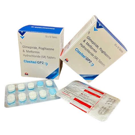 Glimepiride Pioglitazone And Metformin Hydrochloride Sr Tablets General Medicines At Best Price