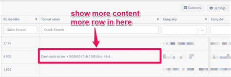 how to display more rows on a data field of grocery crud grocery crud