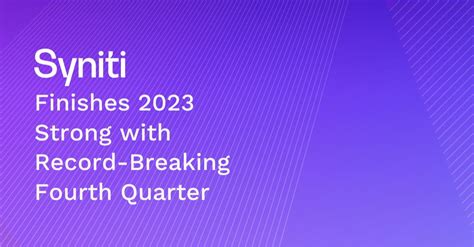 Andy Green On Linkedin Syniti Finishes 2023 Strong With Record Breaking Fourth Quarter
