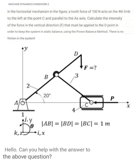 Machine Dynamics Homework 2 In The Horizontal