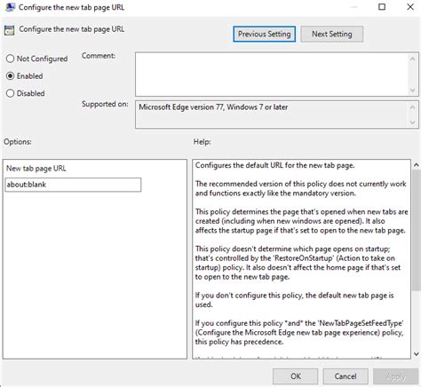 Edge Totally Ignores The ABOUT BLANK GPO Setting Windows Forums