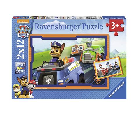 Пъзел за деца Ravensburger 2x12 елемента Пес патрул в действие КОМСЕД