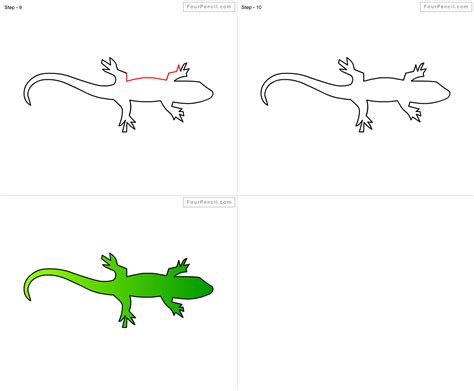 Simple Drawing Of A Lizard