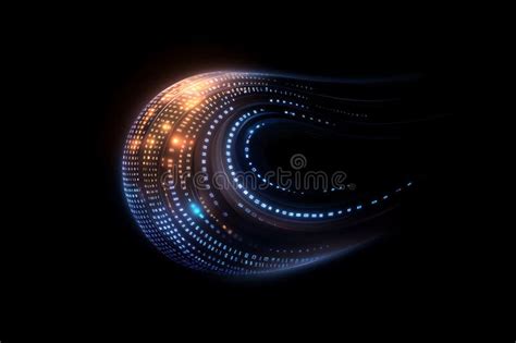 Flowing Binary Code On Dark Background Global Programming And