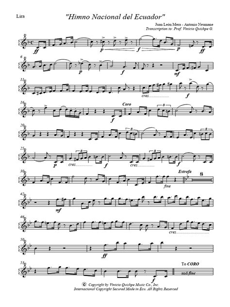 Himno Nacional Del Ecuador Pdf