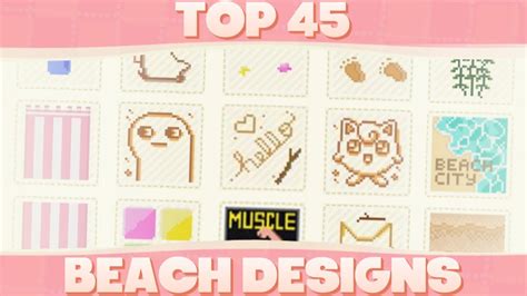 Top 45 Custom Beach Designs For Animal Crossing New Horizons Youtube