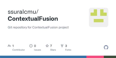 GitHub Ssuralcmu ContextualFusion Git Repository For