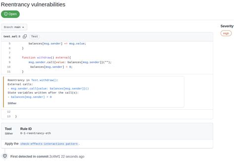 GitHub Crytic Slither Action