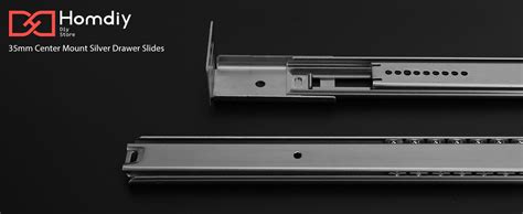 Homdiy 1 Pcs 18 Inch Heavy Duty Center Mount Drawer Slides For Cabinet