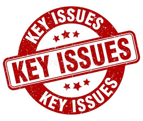 Key Issues Stamp Key Issues Label Round Grunge Sign Stock Vector