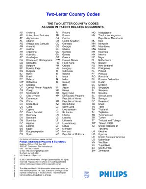 Fillable Online Two Letter Country Codes Fax Email Print PdfFiller