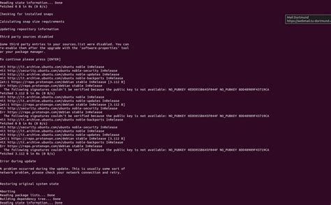 i get this error every time i try to update my ubuntu to 24 using sudo