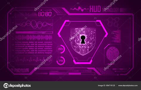 Cyber Security Concept Lock Vector Illustration Stock Vector By