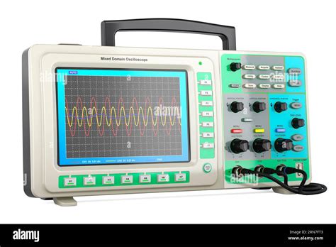 Digital Oscilloscope 3d Rendering Isolated On White Background Stock Digital Oscilloscope 3d Rendering Isolated On White Background Stock