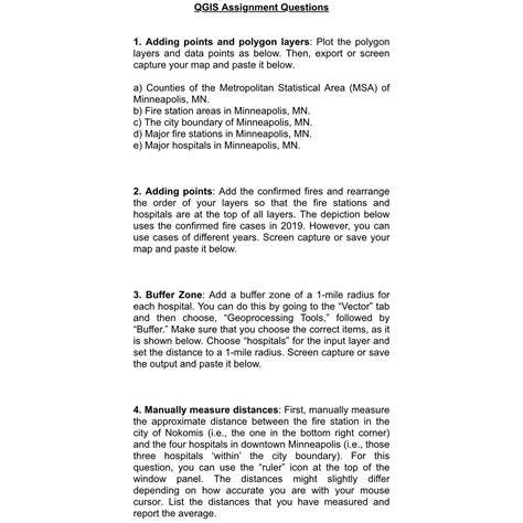 Solved Qgis Assignment Questionsadding Points And Polygon