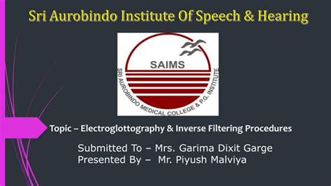 electroglottography and inverse filtering procedures pptx