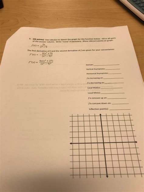 Solved Use Calculus To Sketch The Graph For The Function Chegg