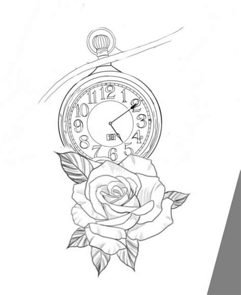 Pin By Cedric Rn On Dessin Tatouage Tattoo Stencil Outline Watch