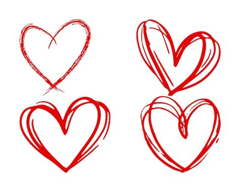 Premium Vector Heart Shape Icon Set Vector Set Heart Shape Lovers On