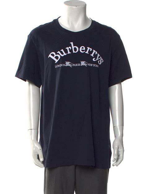 Burberry Graphic Print Crew Neck T Shirt W Tags Blue T Shirts