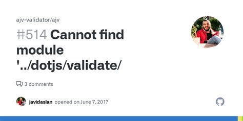 Cannot Find Module Dotjs Validate Issue Ajv Validator Ajv Github