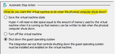 hyper v automatically being shut down randomly by the guest operating