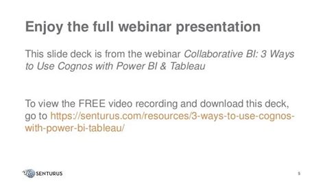 Collaborative Bi 3 Ways To Use Cognos With Power Bi And Tableau Ppt