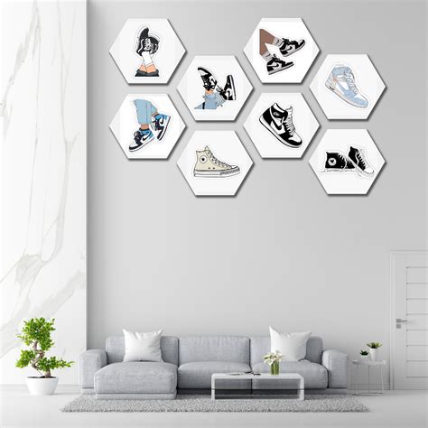 Jual Hiasan Dinding Hexagonal Aesthetic Poster Kayu Wall Decor