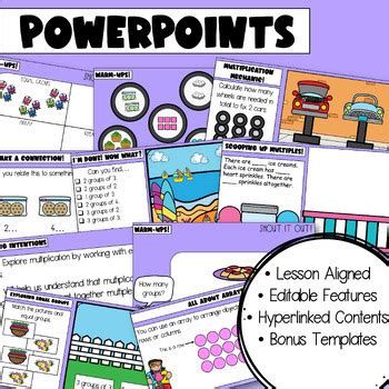 Equal Groups Arrays Multiplication Unit Lessons PowerPoint Activities