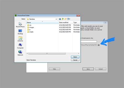 Create A New Site Local Root Folder Dreamweaver CS6 Tutorial