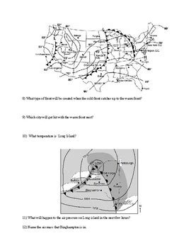 Weather Map Questions By Mr Gneiss Teachers Pay Teachers